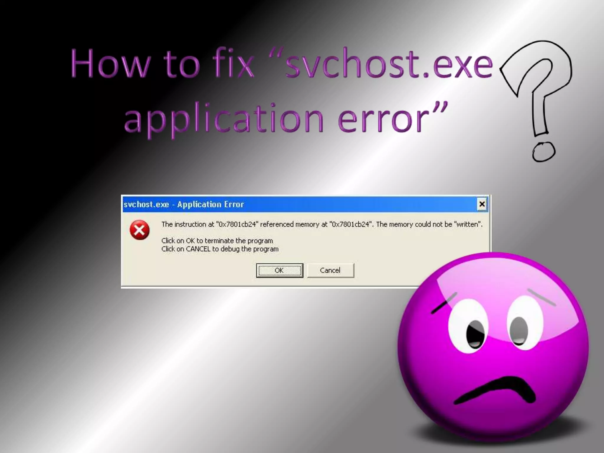 How to fix “svchost.exe application error” | PPTX