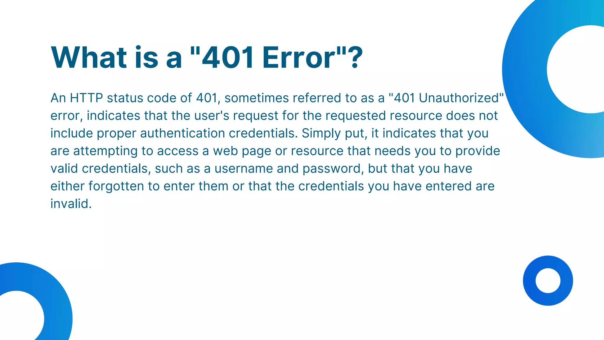 How To Fix The 401 Errorpptx
