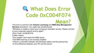 How to Fix Windows 10 Activation Error help | PDF