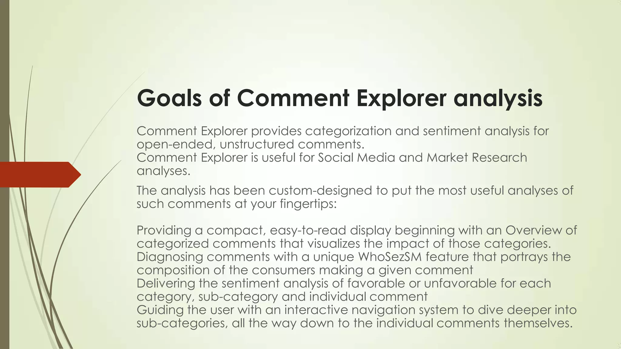 Comment Explorer Flag Analysis Features | PPT