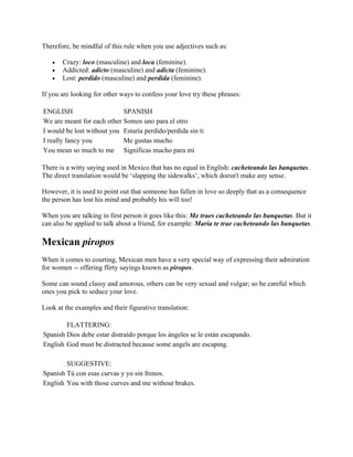 How to Flirt in Spanish | PDF