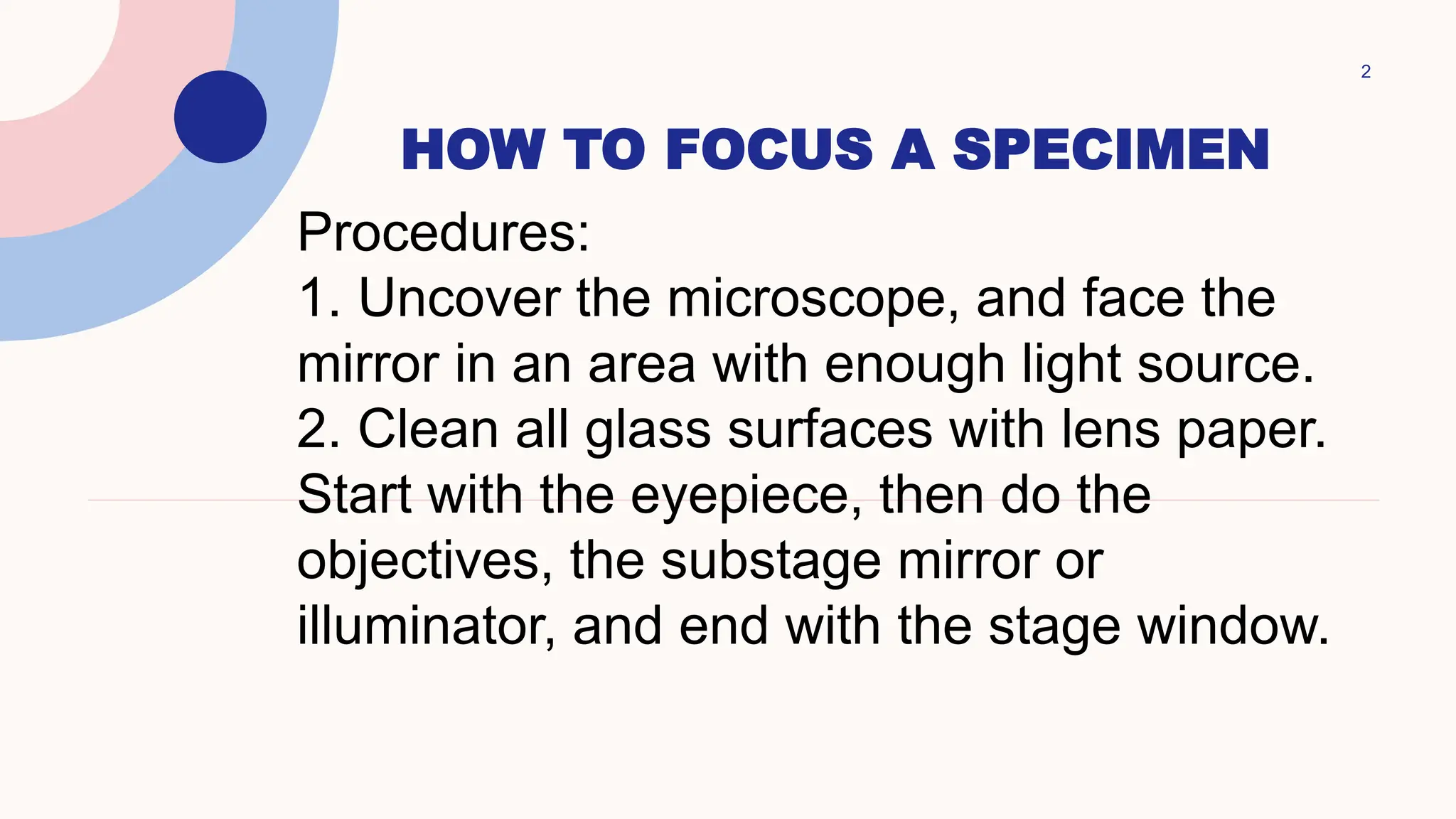How to focus a specimen using a microscope | PPTX