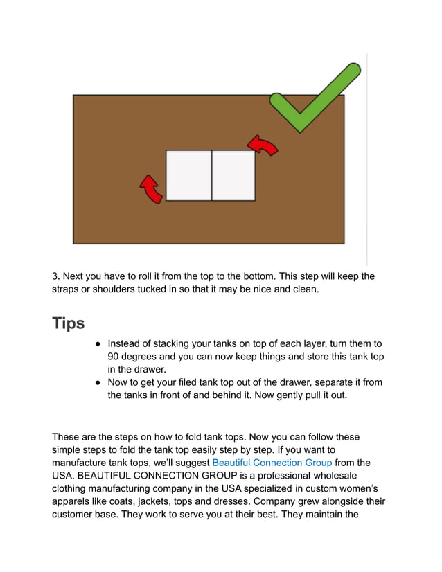 How to Fold Tank Tops : Folding Guidelines Step by Step | PDF
