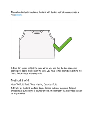 How to Fold Tank Tops : Folding Guidelines Step by Step | PDF