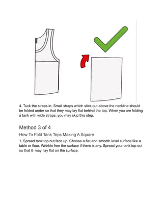 How to Fold Tank Tops : Folding Guidelines Step by Step | PDF