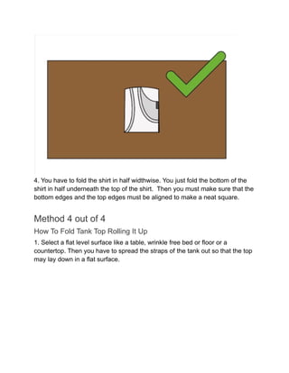 How to Fold Tank Tops : Folding Guidelines Step by Step | PDF