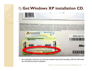 How to Format a Computer WindowsXP | PPT