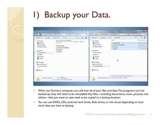 How to format a computer windows 7 | PDF