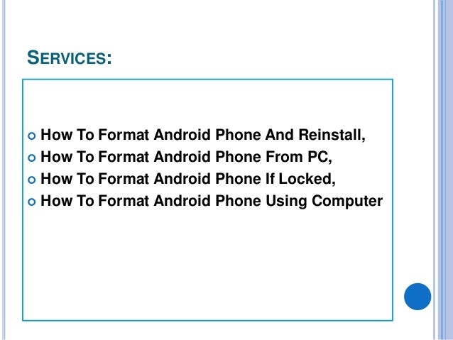 How to format android phone memory