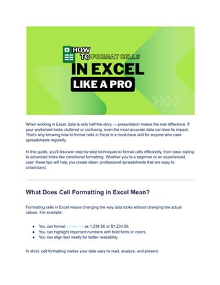 How to Format Cells in Excel Like a Pro_ Step-by-Step Guide.pdf