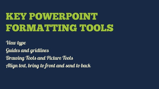 How to format powerpoint presentation slides