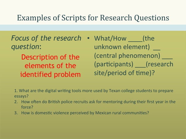 How to Formulate and Evaluate Your Research Questions | PPT