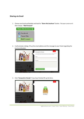 How to forward brochure and booklet via email | PDF
