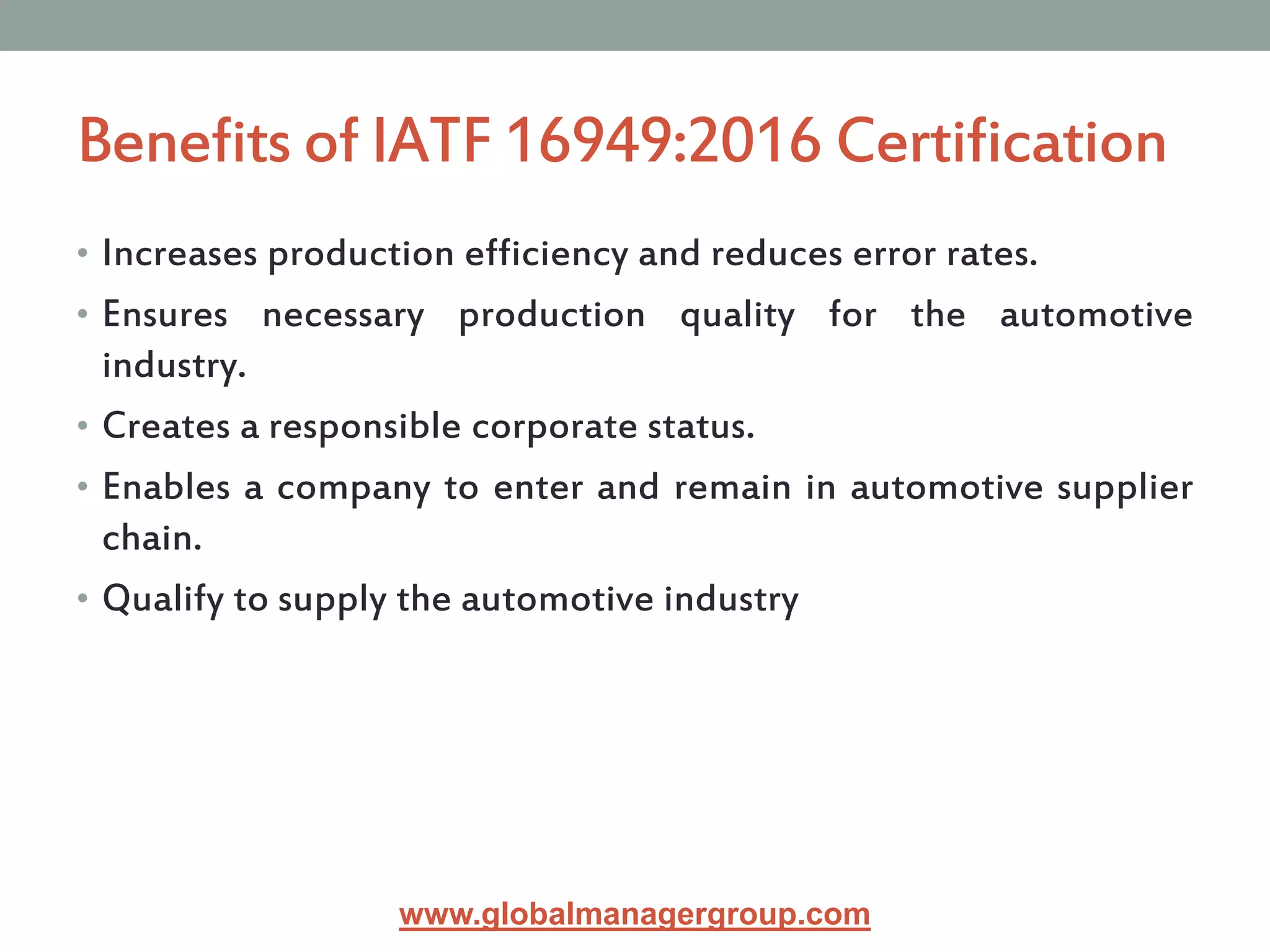 PPT Presentation on IATF 16949 Documentation | PPTX
