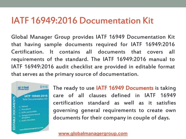 PPT Presentation on IATF 16949 Documentation | PPTX | Business | Business and Finance