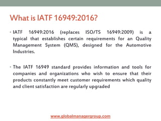 PPT Presentation on IATF 16949 Documentation | PPTX