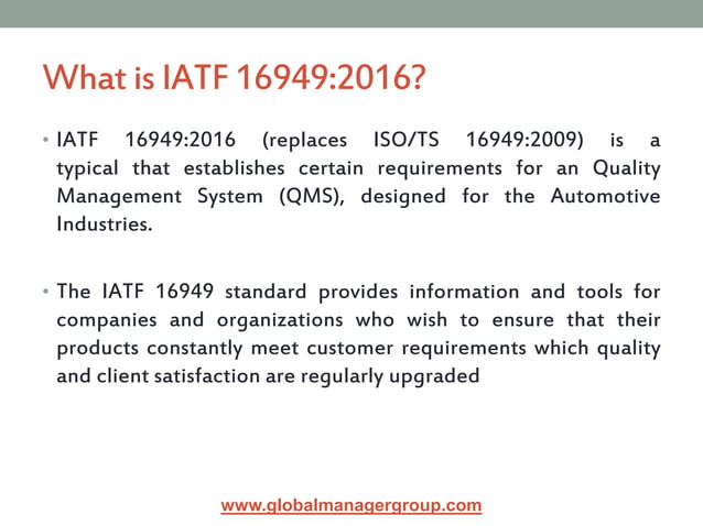 PPT Presentation on IATF 16949 Documentation | PPTX | Business ...