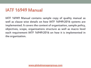 PPT Presentation on IATF 16949 Documentation | PPTX