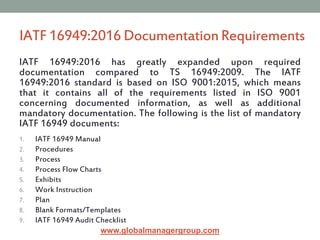 PPT Presentation on IATF 16949 Documentation | PPT