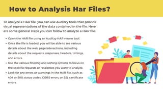 How to Generate and Analysis Har Files for Web Audits | PDF