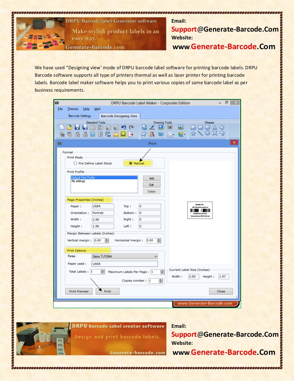 How to generate barcode labels using msi plessey barcode font