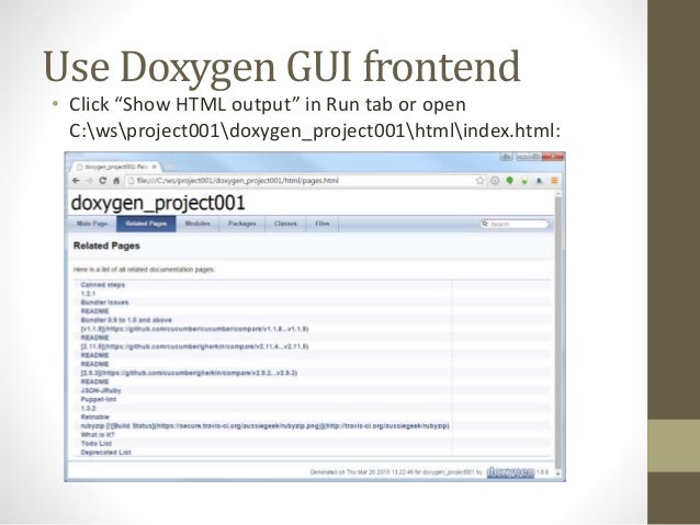 How To Generate Doxygen Documents
