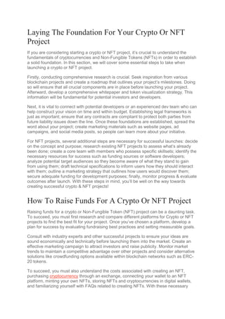 How to Get a Crypto or NFT Project.pdf