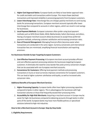 How To Get A European Merchant Account? WebPays | PDF