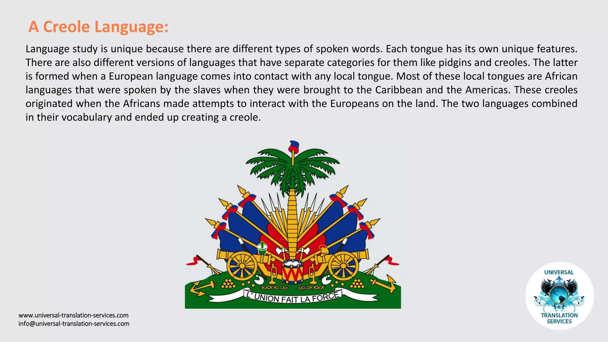 How to get a certified Haitian creole translation? | PPTX