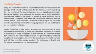 How to get a certified Haitian creole translation? | PPTX