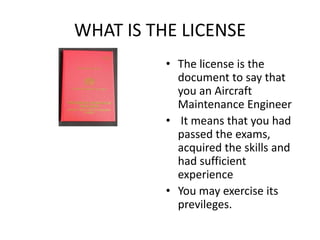 How to get aircraft maintenance license | PDF