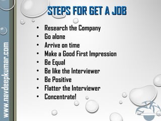 How to get a Job | PPT