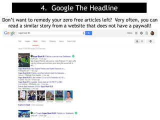 How To Get Around The Newspaper Paywalls | PPTX