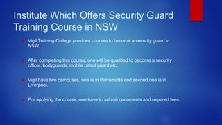 How to get a security guard licence in nsw | PPT
