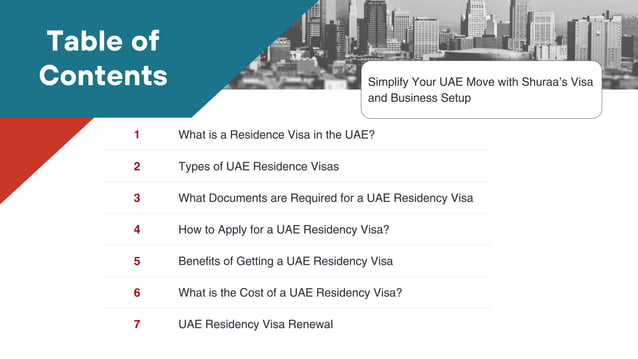 UAE Residence Visa - Types of Residence Visas for Dubai | PDF