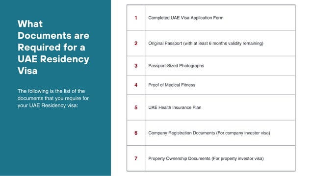UAE Residence Visa - Types of Residence Visas for Dubai | PDF