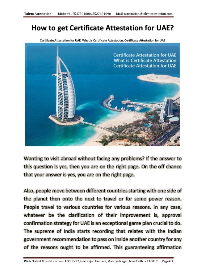 How to get certificate attestation for uae | PDF | Resume Writing and ...