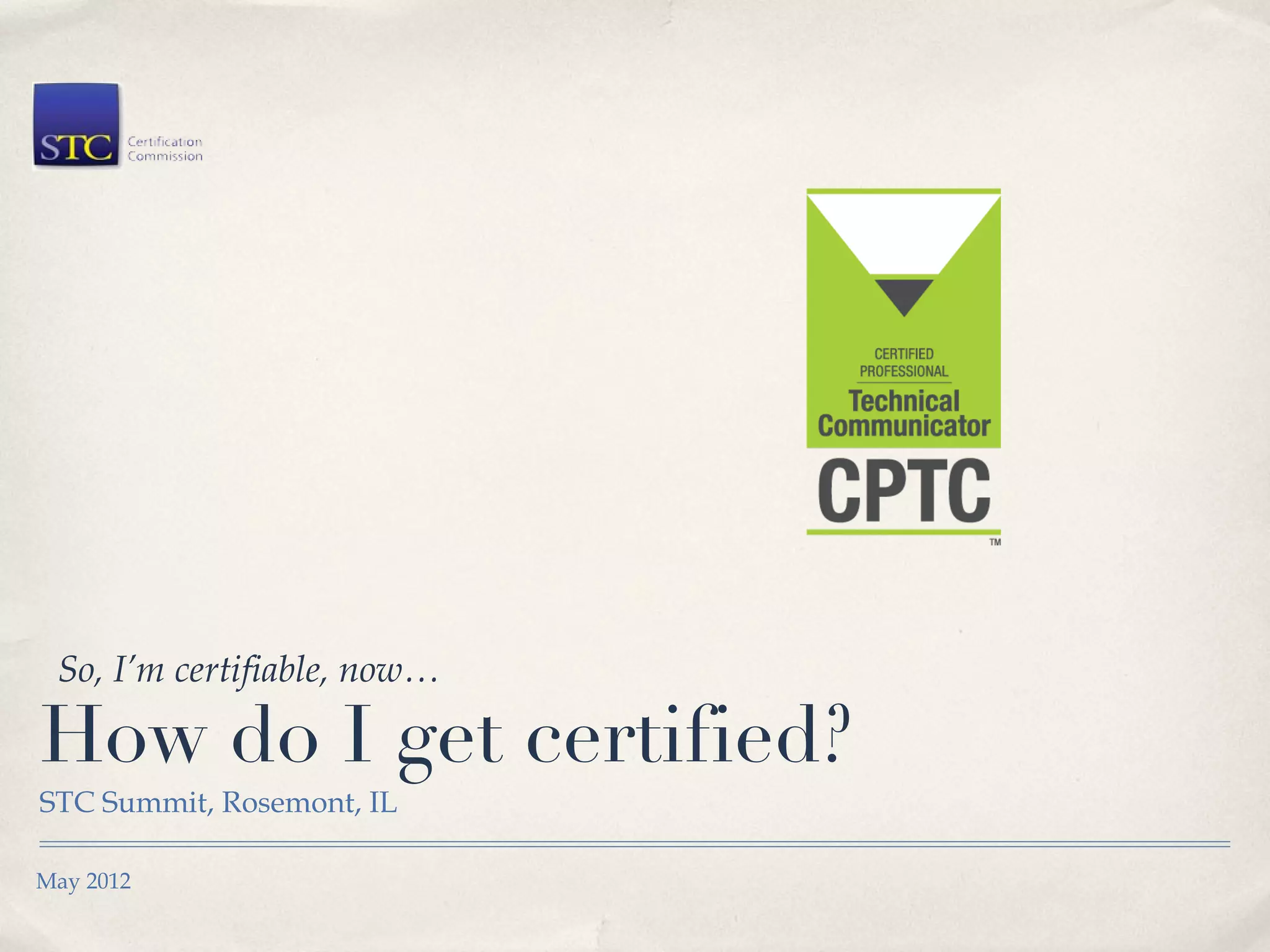 How do I get CPTC certified? | PPT