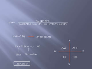 How to get compass error by sun | PPTX