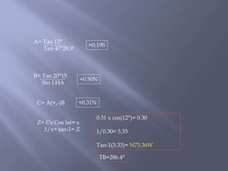 How to get compass error by sun | PPTX