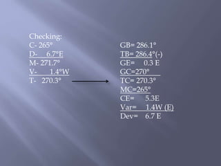 How to get compass error by sun | PPTX