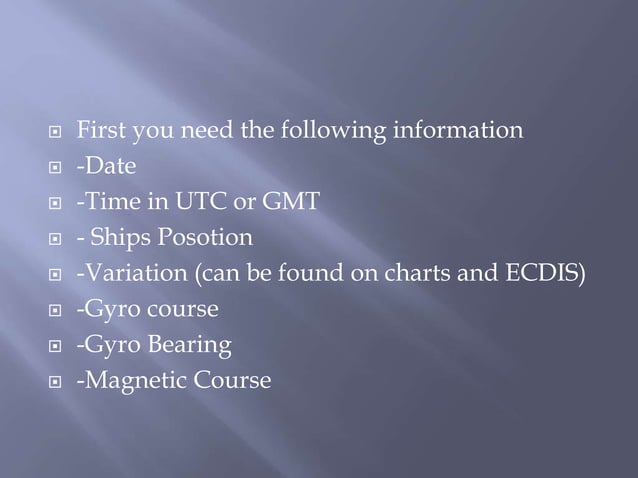How to get compass error by sun | PPTX