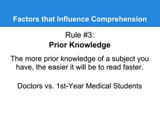 Speed Reading: How to Get Comprehension at High Speeds | PPT