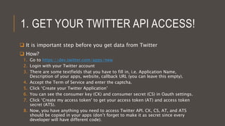How to get data from twitter (by hnnrrhm) | PPT