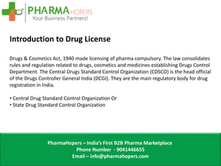 How To Get Drug License in India | PPTX