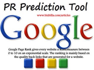 How to get google page rank for your Website? | PPTX | Search | Internet