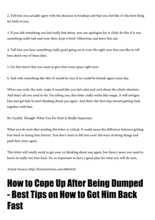 How to get him back? try this simple letter that really works | PDF