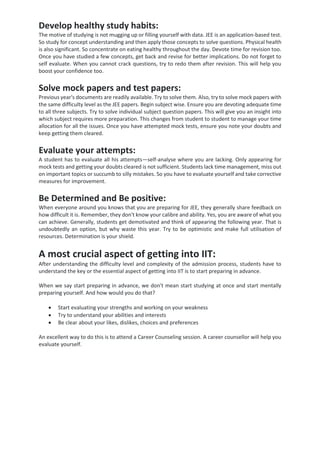 How to Get into IIT | PDF