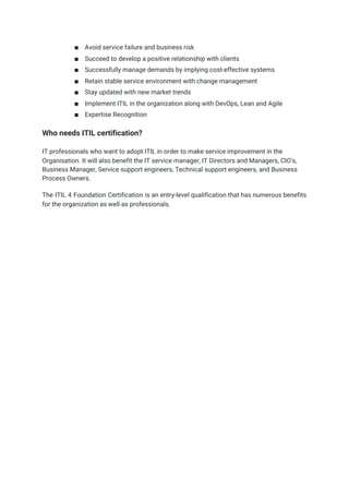 ITIL Certification | PDF