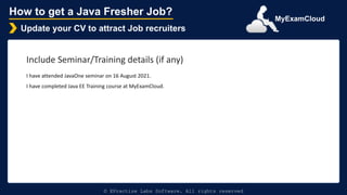 How to get a Java Fresher Job? | PPT